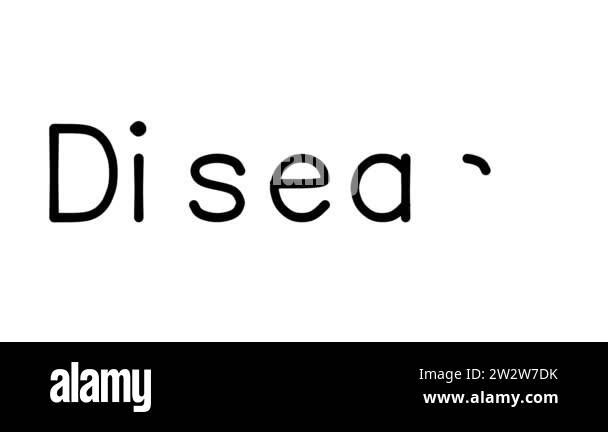 Disease Handwritten Text Animation in Various Sans-Serif Fonts and ...