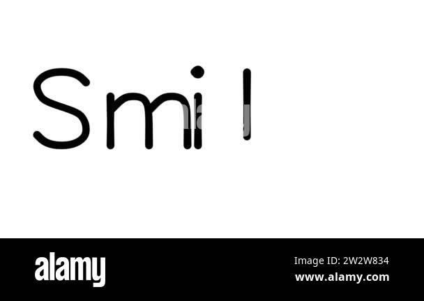Smiley Handwritten Text Animation in Various Sans-Serif Fonts and ...