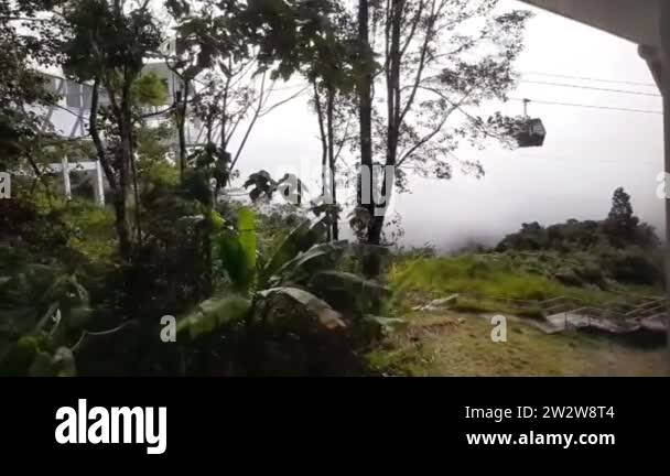 Sky view and Chin Swee caves temple on skyway cable car, Genting ...