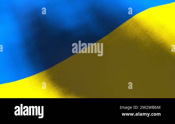 Ukraine waving flag. Seamless cgi animation highly detailed fabric ...