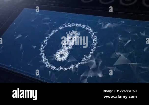 Explosive introduction of error alert concept. Polygonal animation, 4k ...