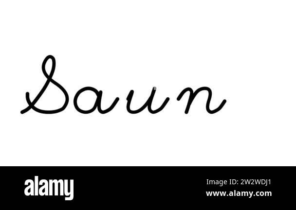 Sauna Decorative Handwriting Animation in Six Cursive and Gothic Fonts ...