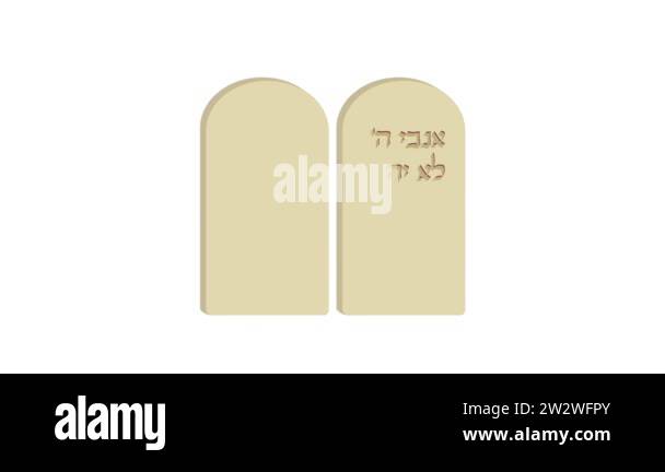 Two stone tablets of the ten commandments Stock Videos & Footage - HD ...