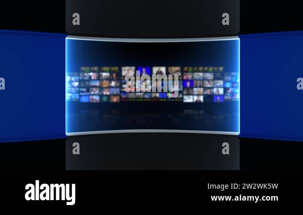 Tv Studio. Studio. News studio. Newsroom Background for News Broadcasts. Blurred of studio at TV ...