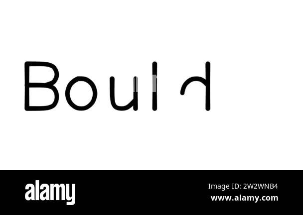 Boulder Handwritten Text Animation in Various Sans-Serif Fonts and ...