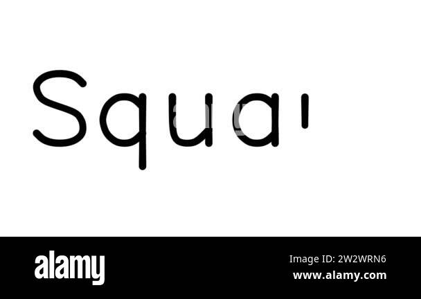 Square Handwritten Text Animation in Various Sans-Serif Fonts and ...