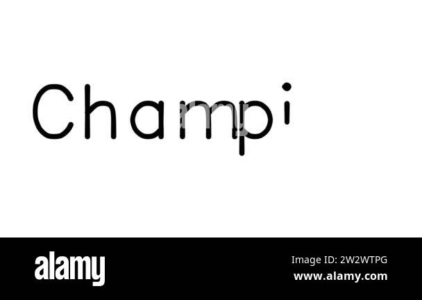 Champion Handwritten Text Animation in Various Sans-Serif Fonts and ...