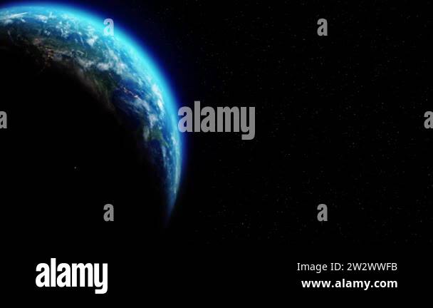 Realistic Motion Graphics of Planet Earth Rotating in the Night Loop Animation Stock Video ...