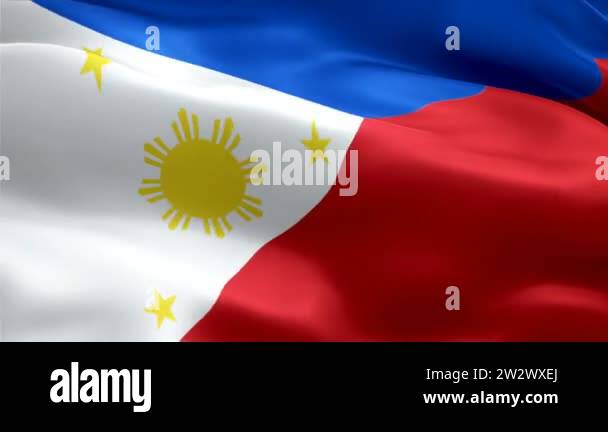 Philippines waving flag. National 3d Filipino flag waving. Sign of ...