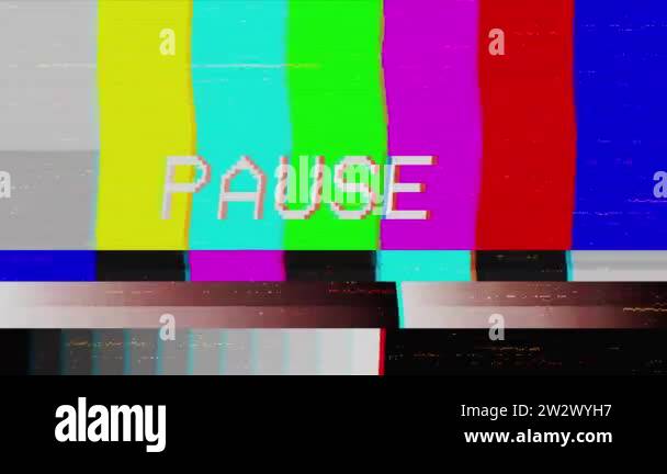 Vintage VHS (Video Home System) defects noise and artifacts effect ...