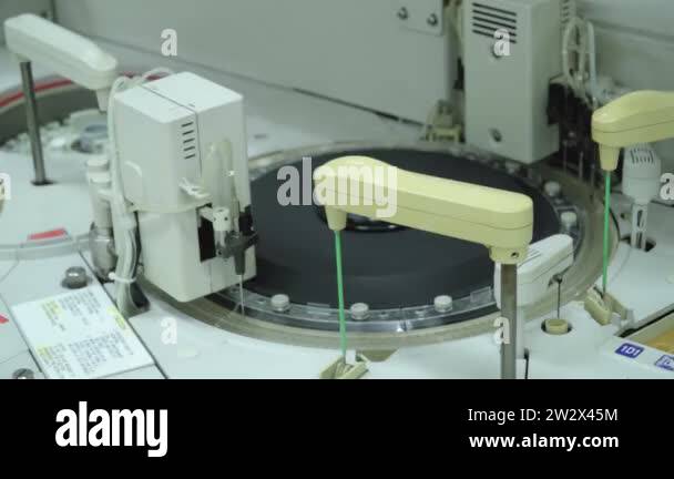 Modern automated laboratory installation for testing patients in glass ...