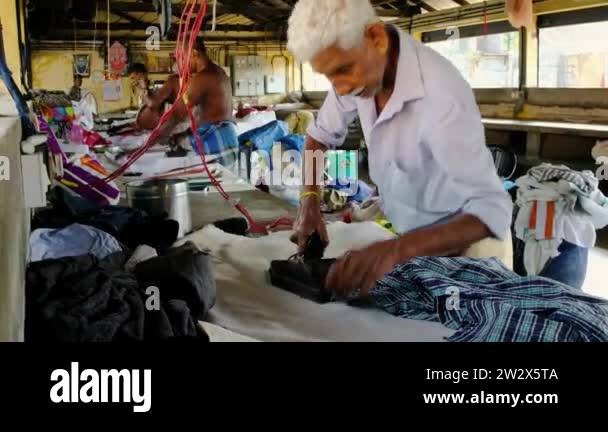 Dhobi Ghat traditional indian laundry in Fort Kochi, Kerala, India ...