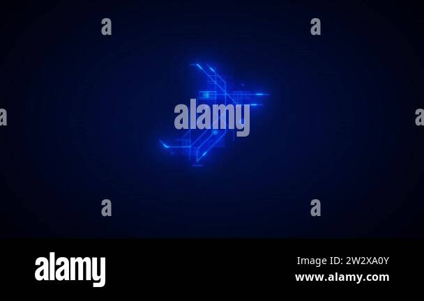 Abstract Digital Computer Chipset Motherboard Background Animation/ 4k ...