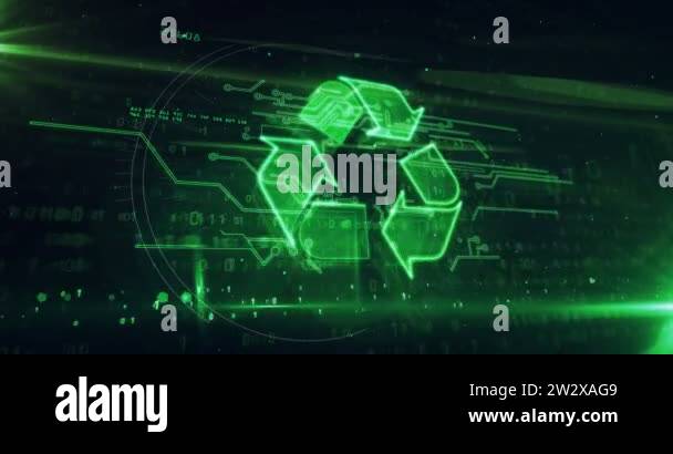 Recycling symbol, ecology, reuse icon, green technology, management and ...