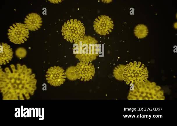 Virtual animated representation of coronavirus 2019-nCoV pathogen cells ...