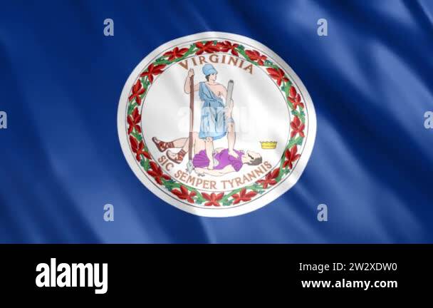 Virginia State Flag Animation, Full HD, 1920x1080 Pixels, Extend the ...