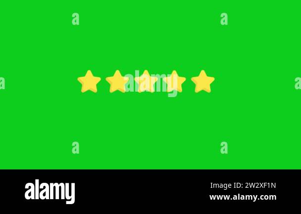 Rating stars icon animation - Vector art ..4K video.Simple motion ...