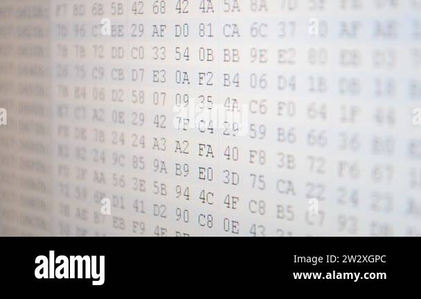 Code On The Monitor Binary Code And Background Binary Hexadecimal Program Code On Screen