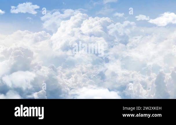 Beautiful Blue Sky with Clouds loop Animation background Green Screen ...