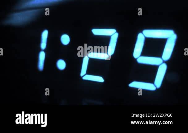 4K Digital Clock Turns to 1 30 Sci Fi Design 2 Stock Video Footage - Alamy