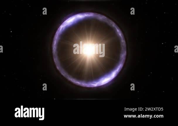 Light Bending Einstein Ring Star Physics Astronomy Concept in Space ...