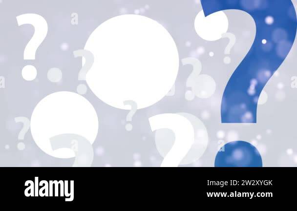 Question marks a stream of luminous particles, a cycle of a stream of ...