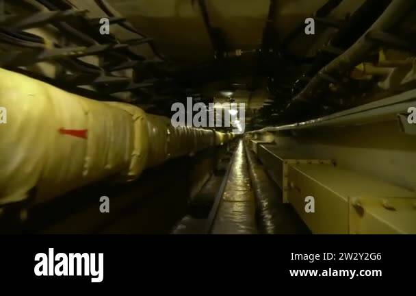 tunnel in an underground bunker for launching intercontinental missiles ...