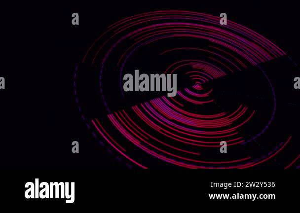 Beautiful abstract round object of pink color. Animation. Abstract disc ...