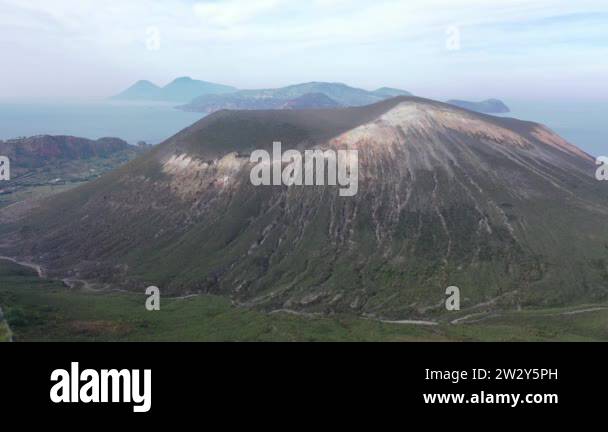 Beautiful aerial video from flying drone of Amazing grand Vulcano ...
