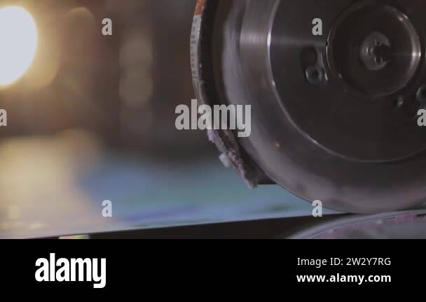 Movement of wallpaper on the conveyor line. Wallpaper production ...