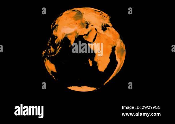 Global warming globe shows radiation and temperature. Climate change ...