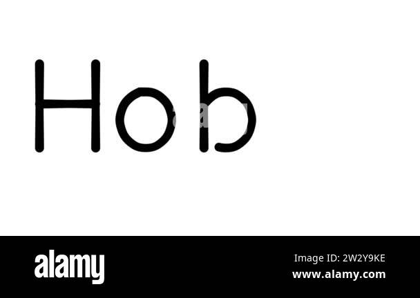 Hobby Handwritten Text Animation in Various Sans-Serif Fonts and ...