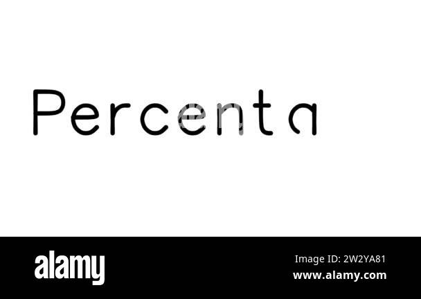 Percentage Handwritten Text Animation in Various Sans-Serif Fonts and ...