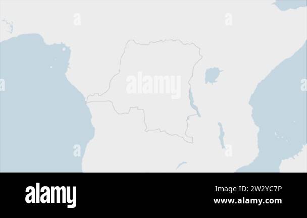 DR Congo map highlighted in DR Congo flag colors and pin of country ...