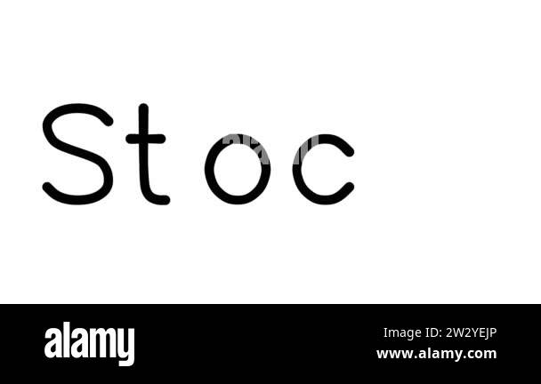 Stocks Handwritten Text Animation in Various Sans-Serif Fonts and ...