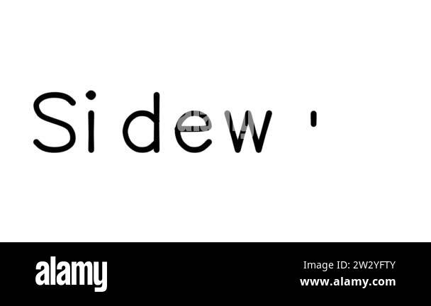 Sidewalk Handwritten Text Animation in Various Sans-Serif Fonts and ...