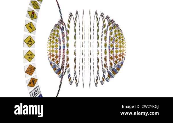 Traffic Signs animation, white Stock Video Footage - Alamy