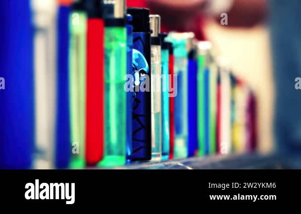 Cinemagraph of cartoon face of a man on blue lighter that looking at ...