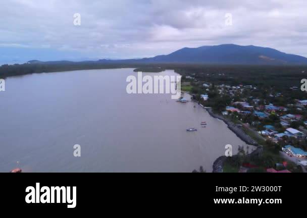 The Sematan Beach and Coastline of the most southern part of Sarawak ...
