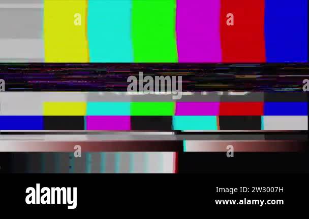 Vintage VHS (Video Home System) defects noise and artifacts effect ...