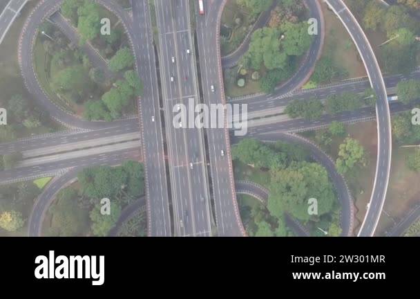 Counterclockwise rotation view of Semanggi Interchange ("Simpang Susun ...