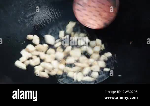 Roasting of mutton fat to a condition of crackers, some stage of ...