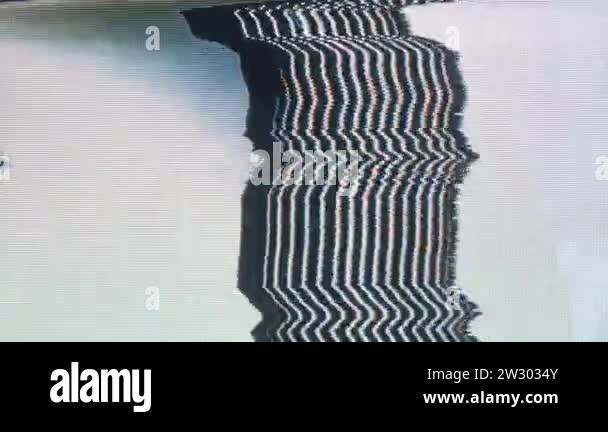 television static noise and distortion Stock Video Footage - Alamy