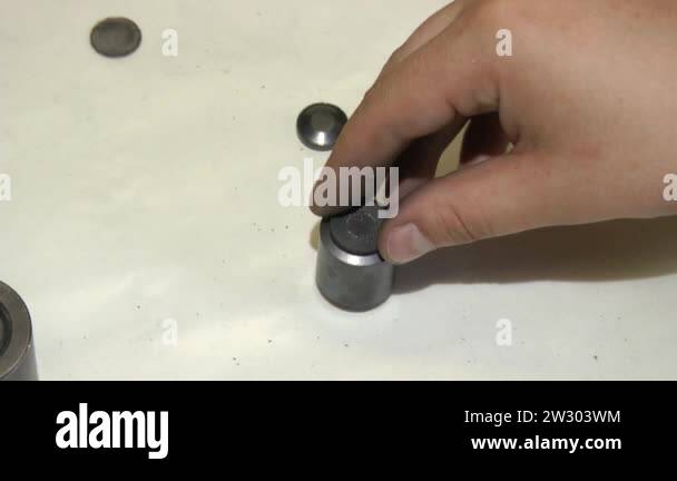 Creating the synthesis capsule for diamond presser Stock Video Footage ...