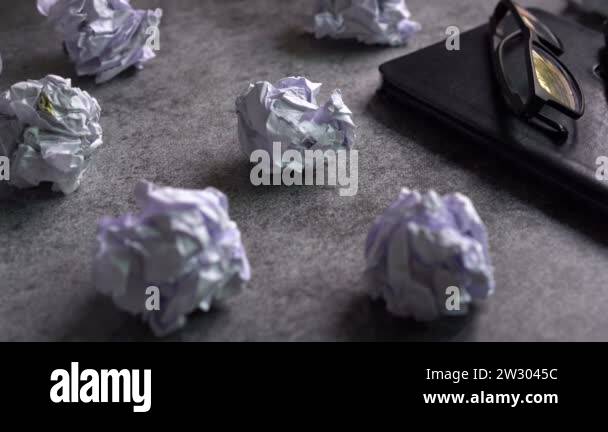 Crumpled paper pencil notebook Stock Videos & Footage - HD and 4K Video ...