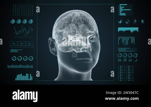 Medical UHD abstract animation. Laboratory dashboard interface 4K ...