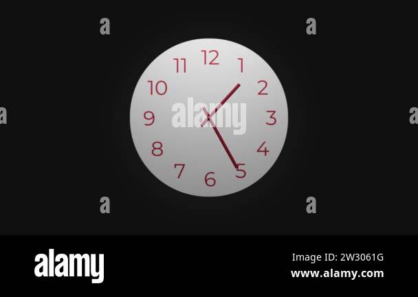 Clock Counting Down 24 Hour Day Fast Speed Time-lapse 4K HD Stock Video ...