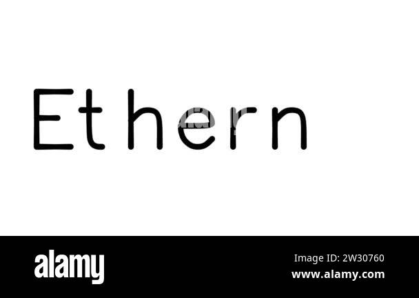 Ethernet Handwritten Text Animation in Various Sans-Serif Fonts and ...