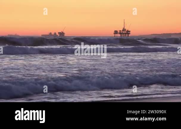 Oil rig near beach Stock Videos & Footage - HD and 4K Video Clips - Alamy