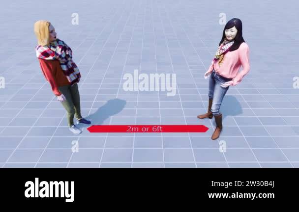 Schematic representation of two unrecognizable young women talk ...